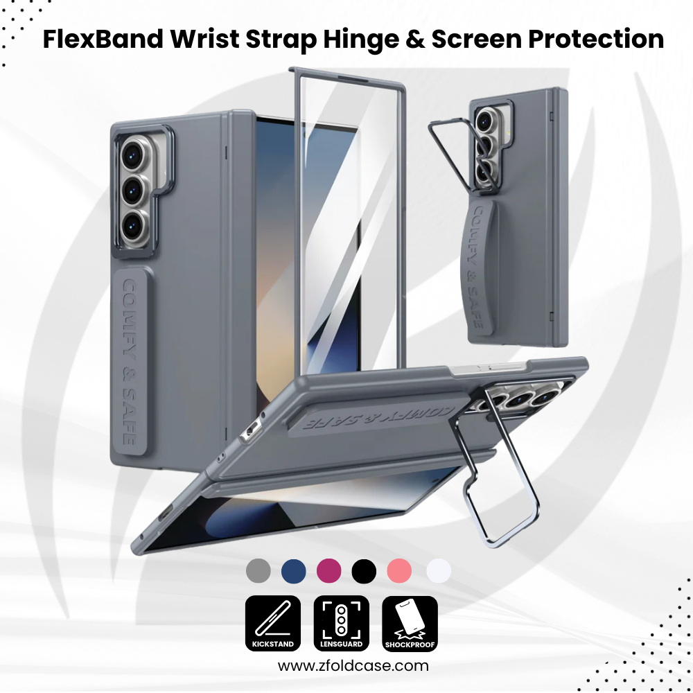 FlexBand Fold – Wrist Strap Case with Hinge & Screen Protection for ...