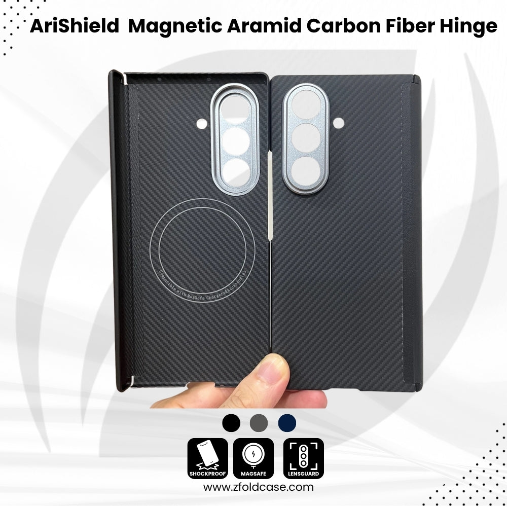 AriShield Fold 7 – Magnetic Aramid Carbon Fiber Hinge – Z Fold Case