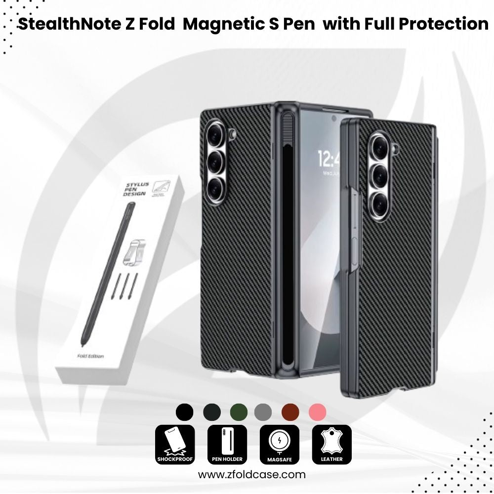 StealthNote Z Fold 6,5 – Magnetic S Pen Full Protection Case – Z Fold Case